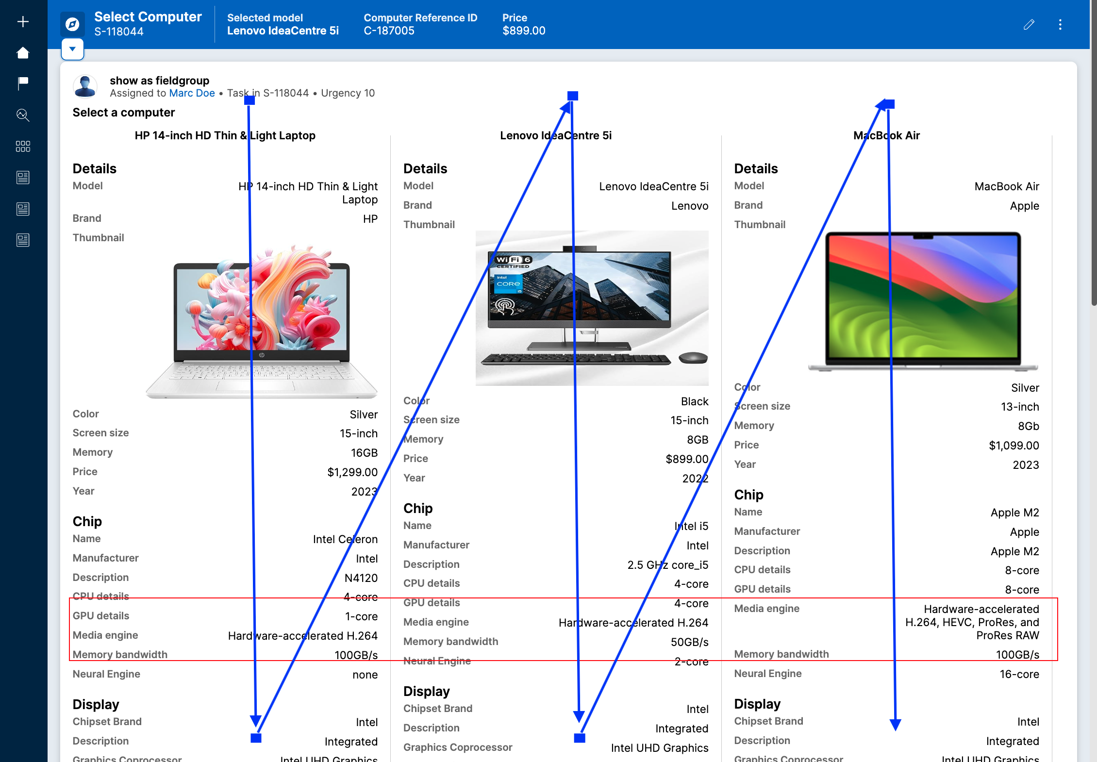 How To Implement The Compare And Select Pattern In Constellation Ui